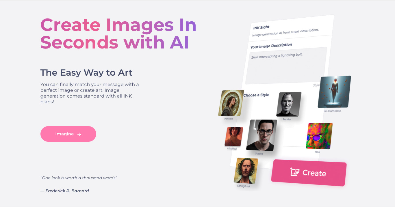 Generate Unique Characters With Advanced AI - INK